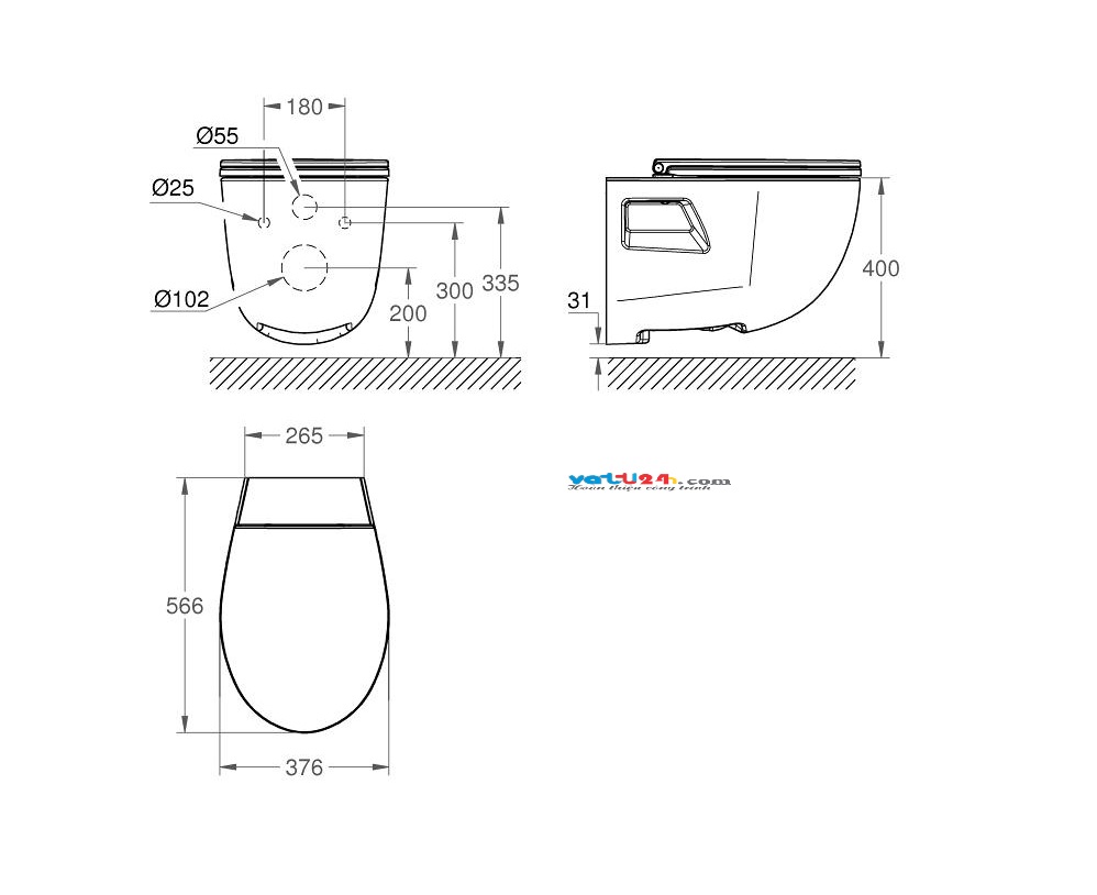 Bồn cầu treo tường Grohe 39126001
