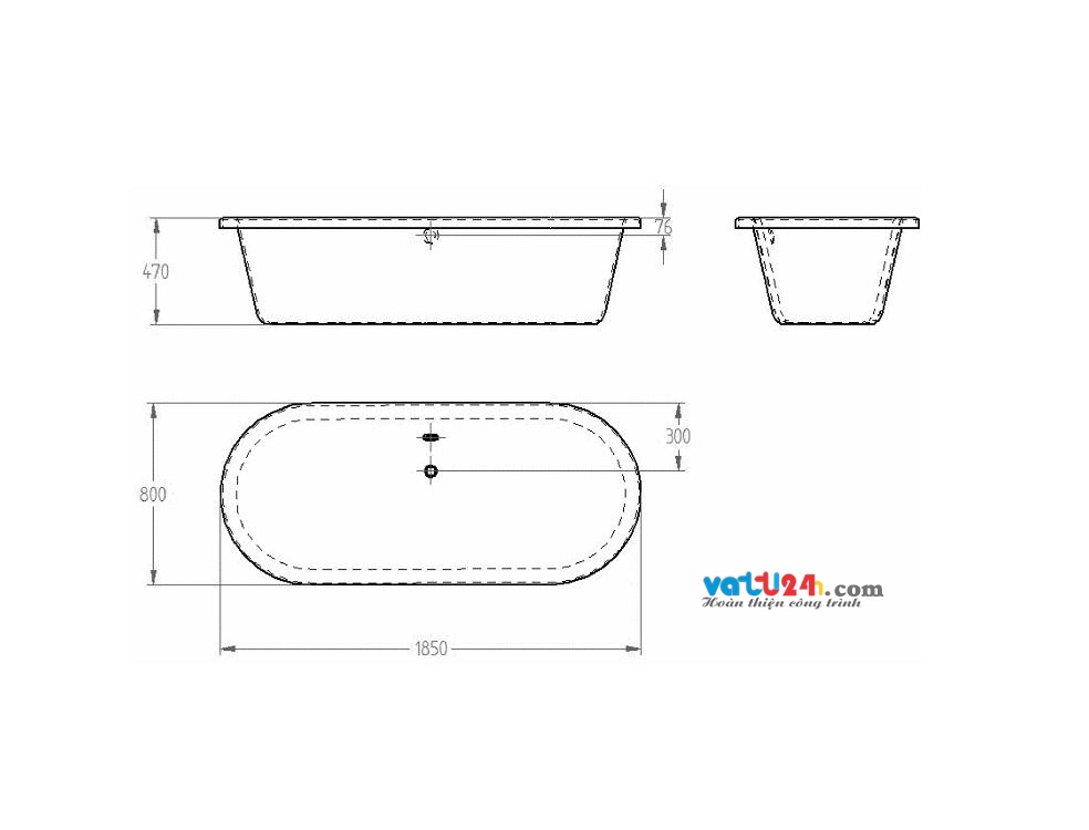 Bồn tắm nằm đặt âm Grohe 39151000