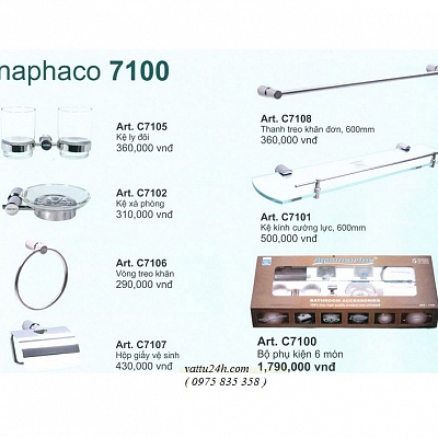 Bộ phụ kiện phòng tắm 6 món Naphaco NC7100